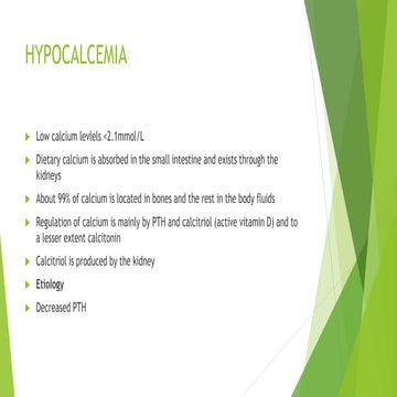 Hypocalcemia-PPT dr.ram jiban yadav nepal civil service hospital | PPTX