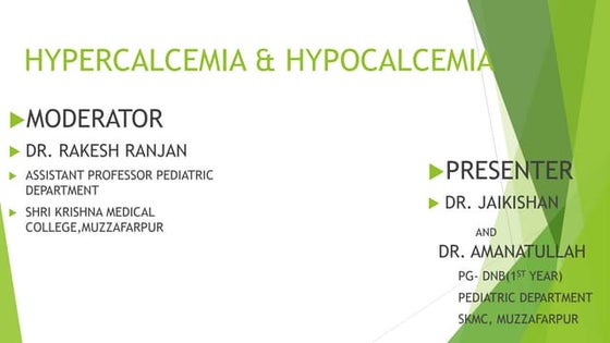 hypocalcemia.pptx. Interesting powerpoint about hypocalcemia approach | PPT