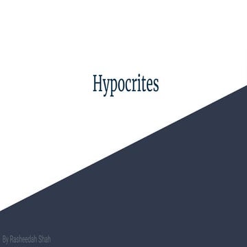 Hypocrites (1) | PPTX