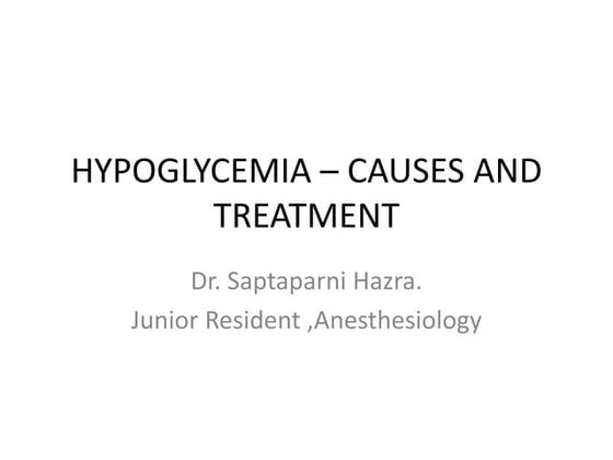 Protocol of hypoglycemia management | PDF