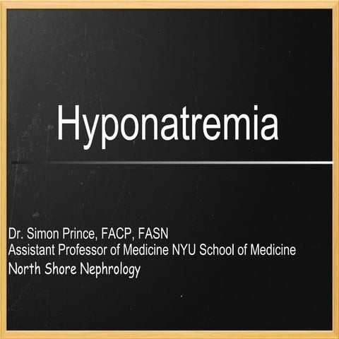 Hyponatremia | PPT