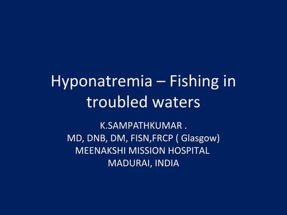 Hyponatremia new | PPT