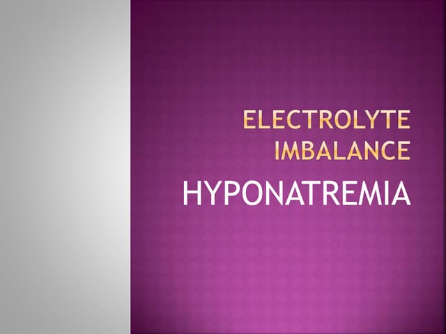 PHOSPHATE – ELECTROLYTE IMBALANCE (HYPOPHOSPHATEMIA & HYPERPHOSPHATEMIA ...