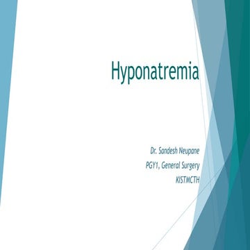 Hyponatremia ppt .final | PPT