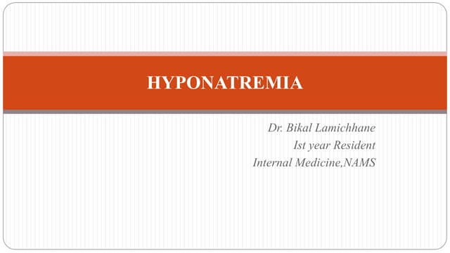 Hyponatremia and hypernatremia | PPTX | Hormonal Disorders | Endocrine ...