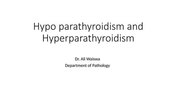 Hyperparathyroidism | PPTX | Endocrine and Metabolic Diseases ...