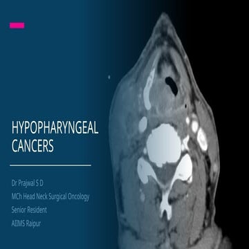 Hypopharyngeal cancers - clinical features and mangaement | PPT