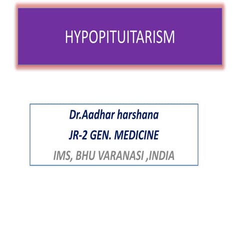 Hypopituitarism | PPTX