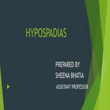 Hypospadias ppt | PPTX