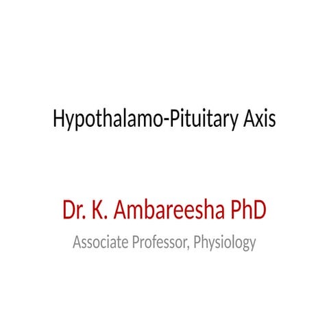 Posterior pituitary hormones | PPTX