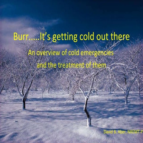 Burr It's getting cold out there | PPT | First Aid | Injuries