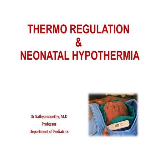 Thermoregulation in newborn | PPTX