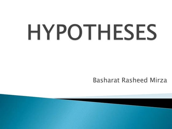 Chapter 6 formulation of hypothesis | PPTX | Science