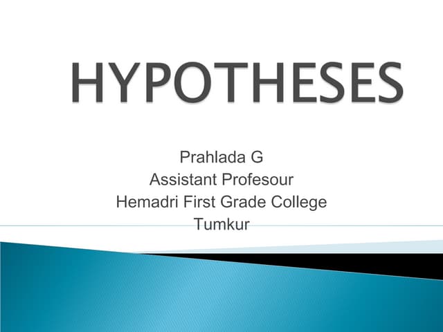 Chapter 6 formulation of hypothesis | PPTX