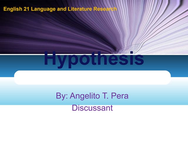 Hypothesis | PPT