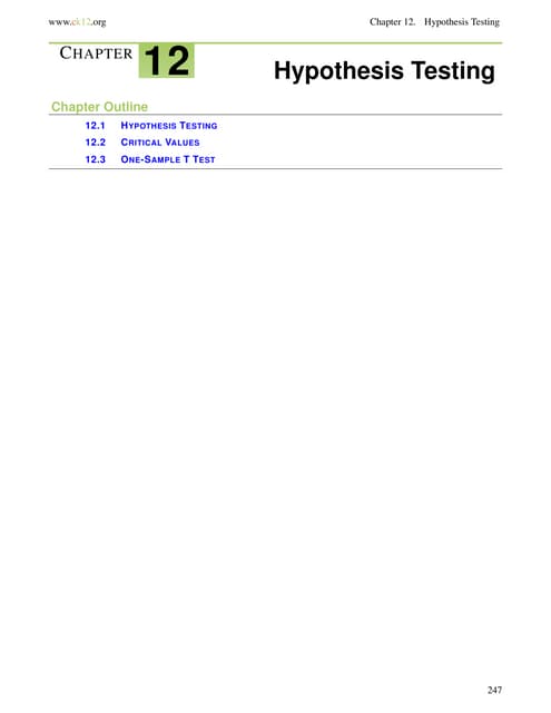 Hypothesis Testing Ppt 6679