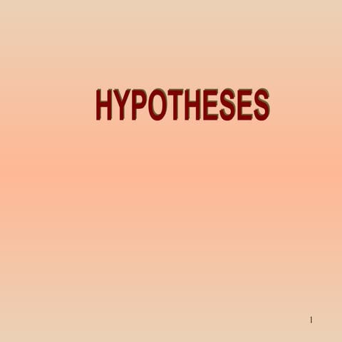 Hypothesis_111757.ppt PowerPoint presentation | PPT