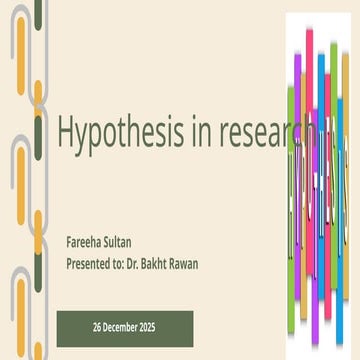 The Importance of Hypothesis in Research | PPTX