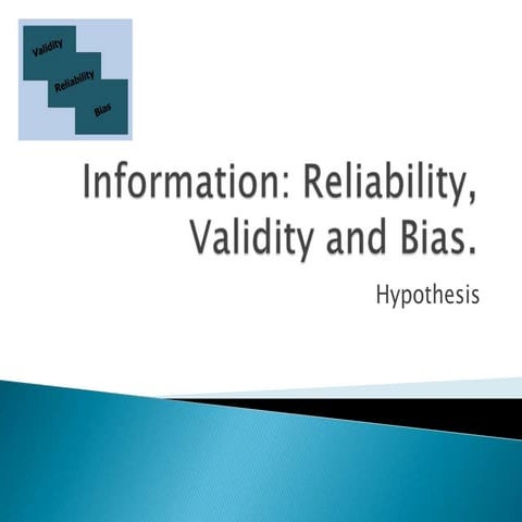 Hypothesis presentation. | PPT