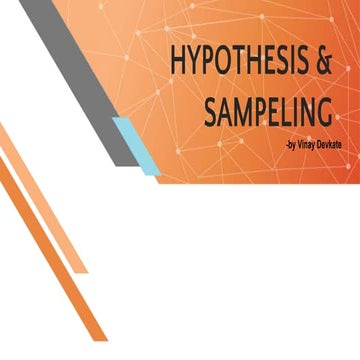 Hypothesis & sampling | PPTX