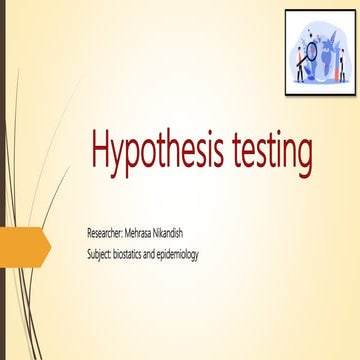 Hypothesis testing | PPT