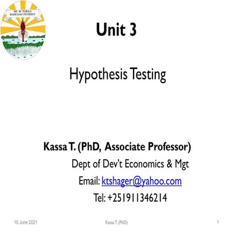 Hypothesis Testing Pdf