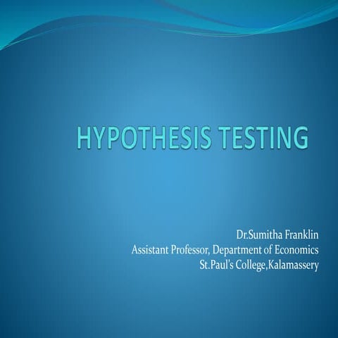 Hypothesis testing (1) | PPTX