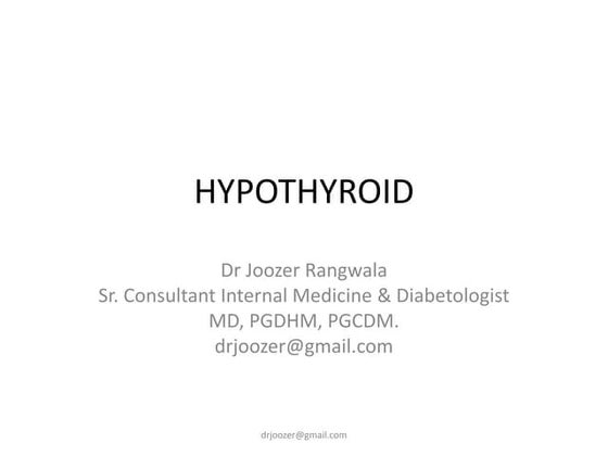 Hypothyroidism | PPTX | Thyroid Disorders | Endocrine and Metabolic ...