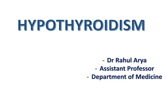 Hypothyroidism | PPT