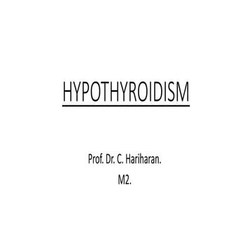 Hypothyroidism | PPTX