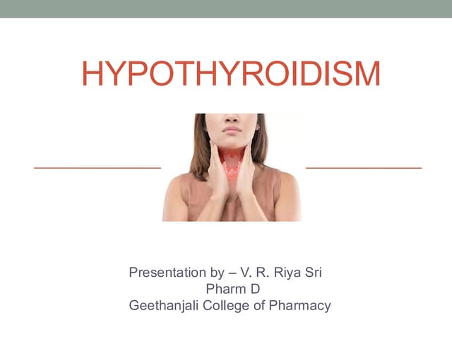 Hypothyroidism / Underactive thyroid gland presentation | PPT Hypothyroidism / Underactive thyroid gland presentation | PPT