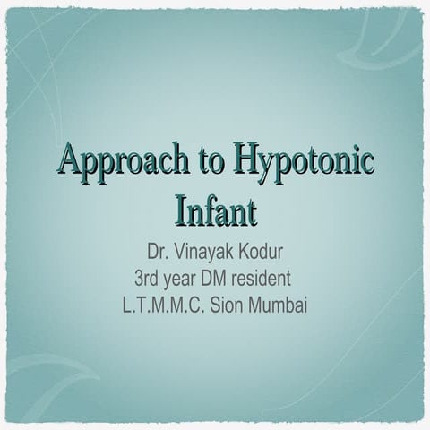 Hypotonic infant | PPT