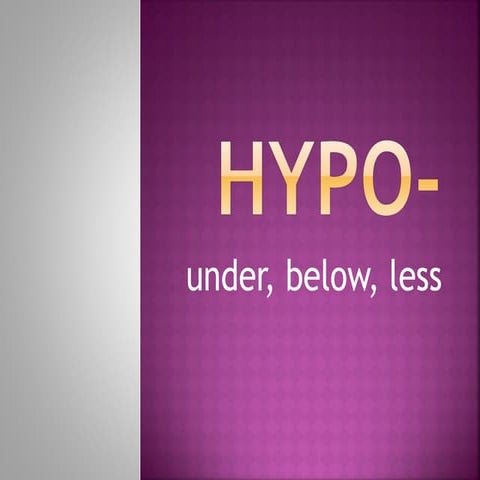 Hypo vocabulary words | PPT