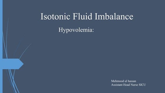 Hypervolemia (Fluid overload) | PPT