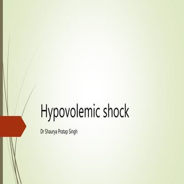 Hypovolemic shock | PPTX