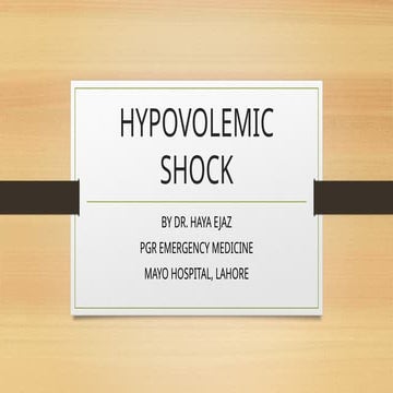 HYPOVOLEMIC SHOCK and its role in today life.pptx