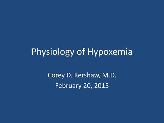 Approach to hypoxemia | PPTX | Lung and Respiratory Health | Diseases ...