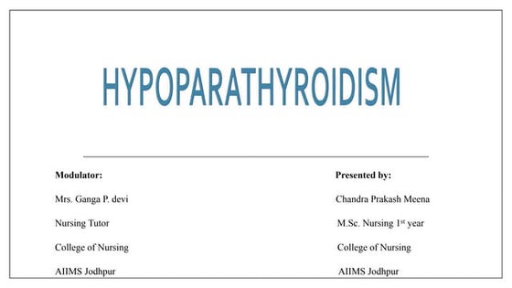 Disorders of endocrine system | PPT