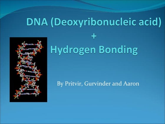 DNA structure, Functions and properties | PPT | Biological Sciences ...