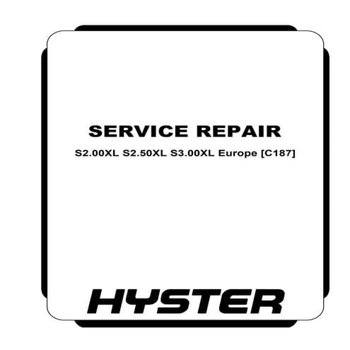 Hyster d187 (s2.50 xm europe) forklift service repair manual | PDF