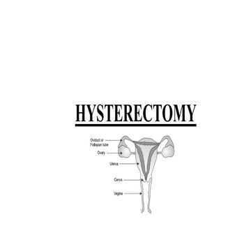 Total abdominal hysterectomy with bilateral salpingo-oophorectomy. | PPT