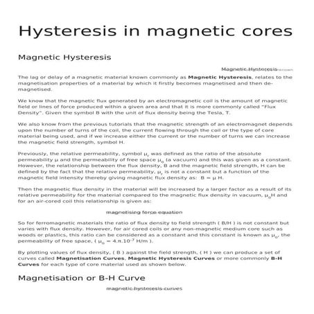 B-H curve (hysteresis loop) | PPTX