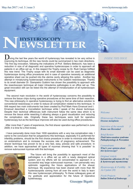 Hysteroscopy newsletter app | PDF