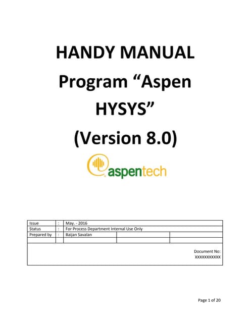 Hysys hot keys | PDF | Operating Systems | Computer Software and Applications