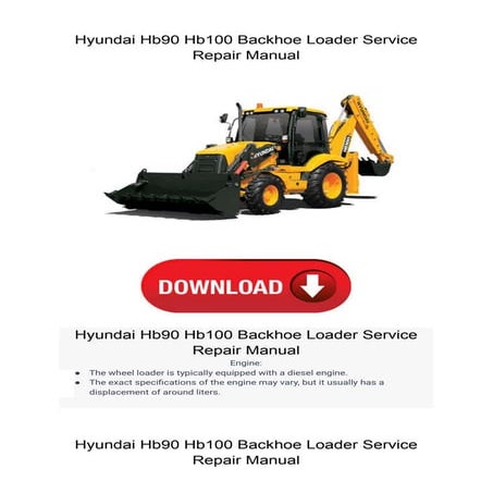 Hyundai Hb90 Hb100 Backhoe Loader Service Repair Manual.pdf