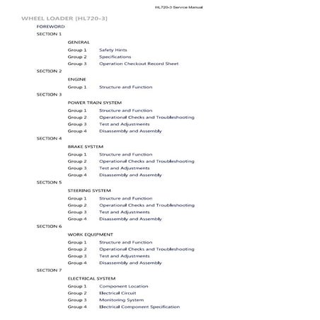 Hyundai hl720 3 wheel loader service repair manual | PDF