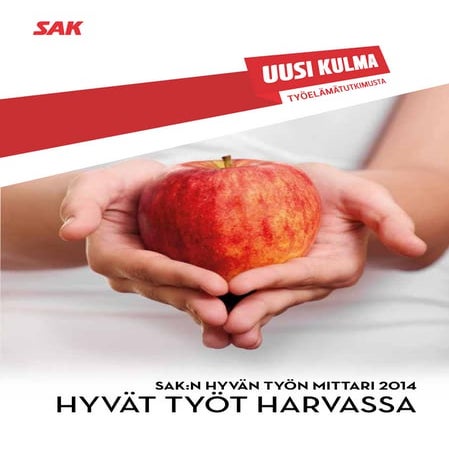 SAK:n Hyvän työn mittari 2014 – Hyvät työt harvassa | PDF