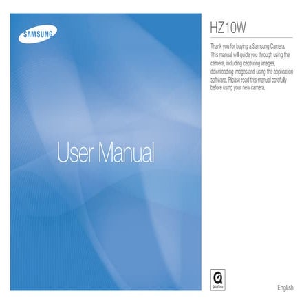 Samsung Camera HZ10W User Manual | PDF | Photography | Arts and Crafts