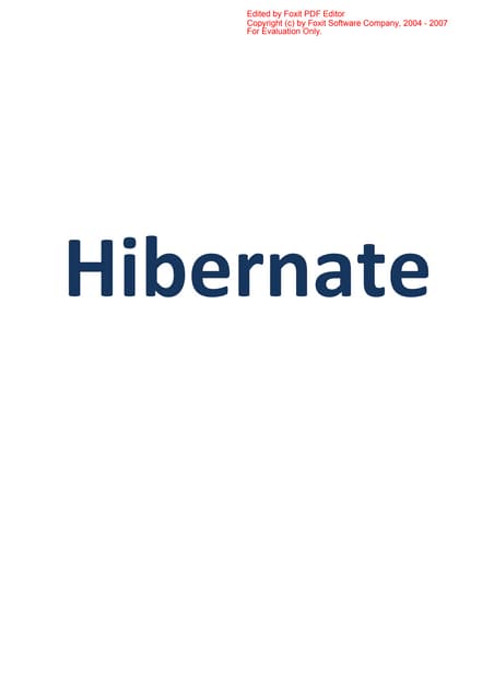 Hibernate complete notes_by_sekhar_sir_javabynatara_j | PDF Hibernate complete notes_by_sekhar_sir_javabynatara_j | PDF