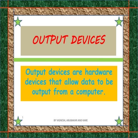 IGCSE ICT - Input and Output Devices - Output Devices and Their Uses ...